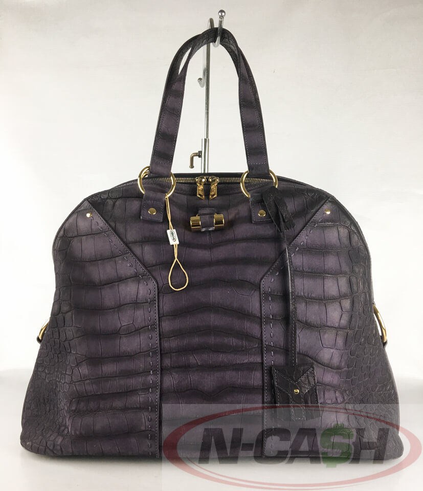 Yves Saint Laurent YSL Croc Print Oversized Muse | N-Cash
