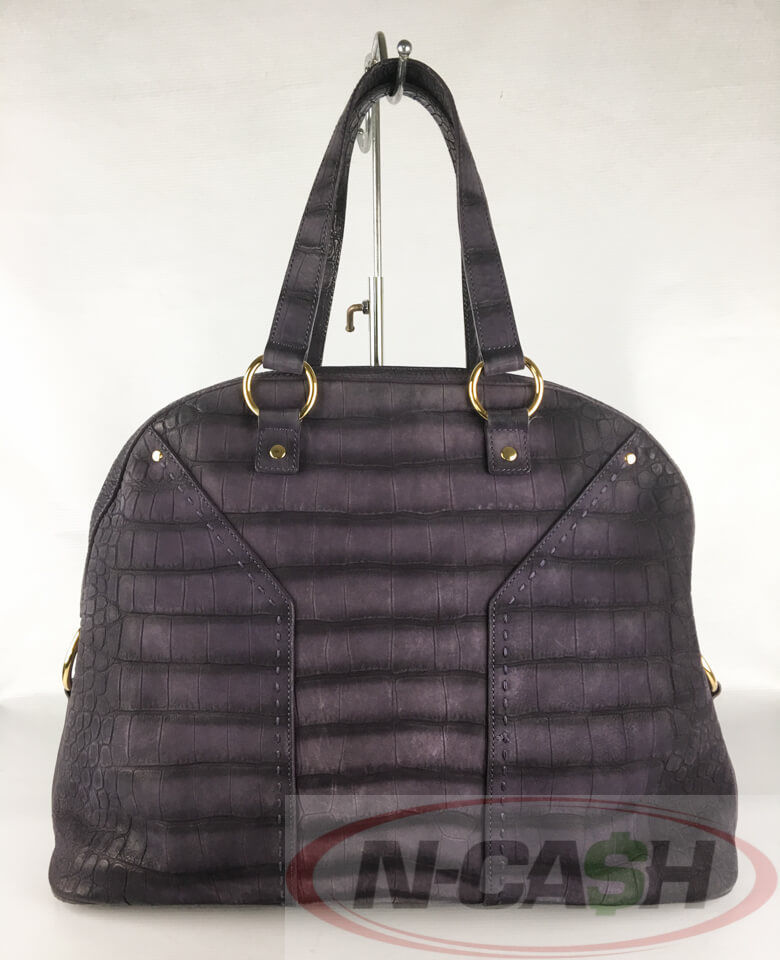 Yves Saint Laurent YSL Croc Print Oversized Muse | N-Cash