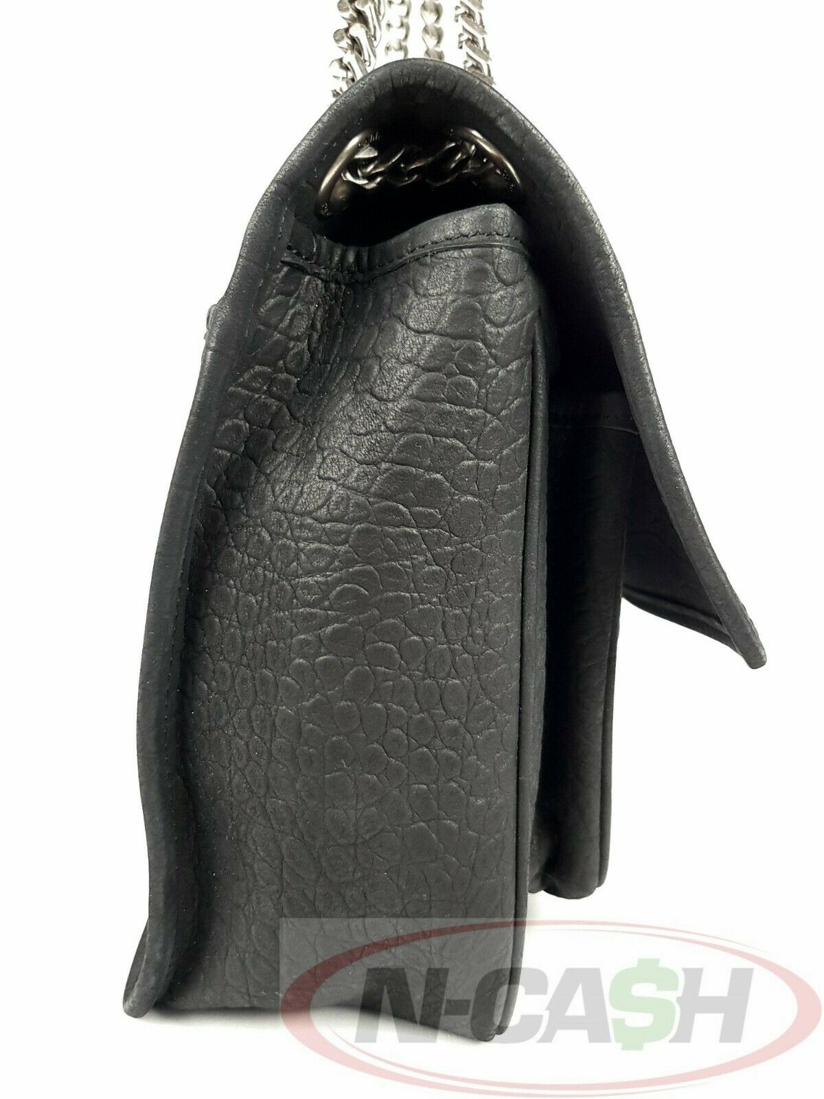 YSL Niki Embossed Crocodile Suede Satchel Bag | N-Cash