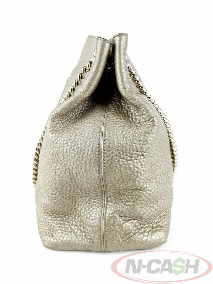 Gucci Medium Soho Pebbled Leather Chain Tote Bag | N-Cash