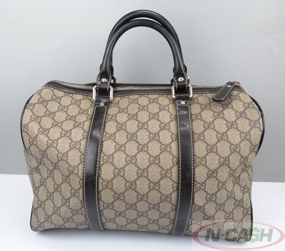 Gucci Beige Brown Boston GG Supreme Canvas | N-Cash