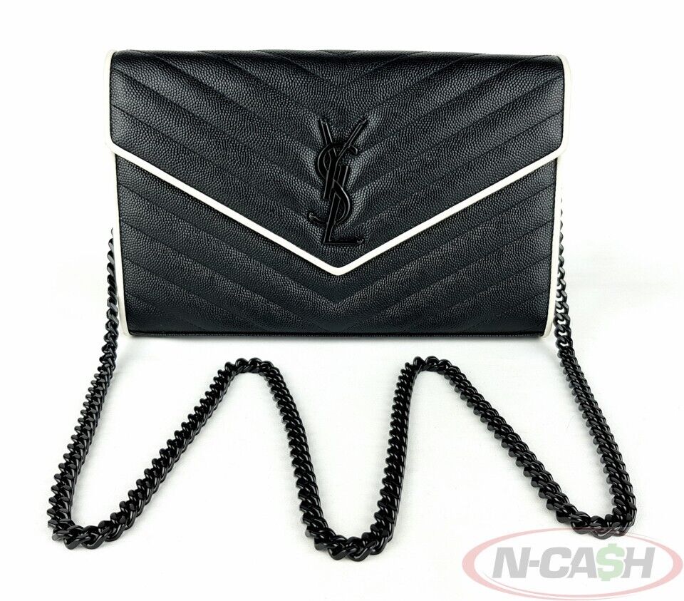 Yves Saint Laurent YSL Cassandre Two-Tone WOC Clutch Bag | N-Cash