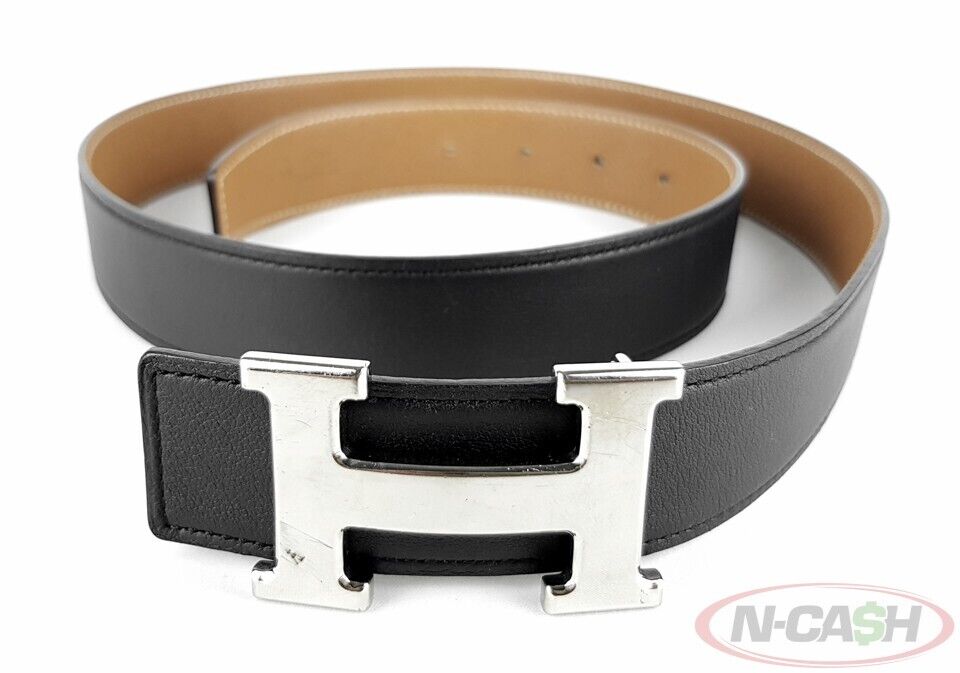 Hermes H Buckle & Reversible NoirGold Belt | N-Cash