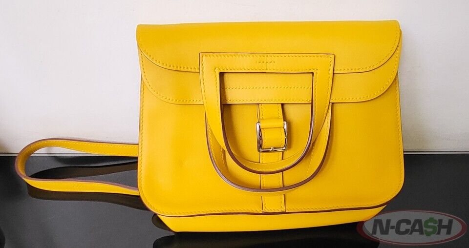 Hermes Mini Halzan Jaune Ambre Swift Bag ENTRUPY | N-Cash