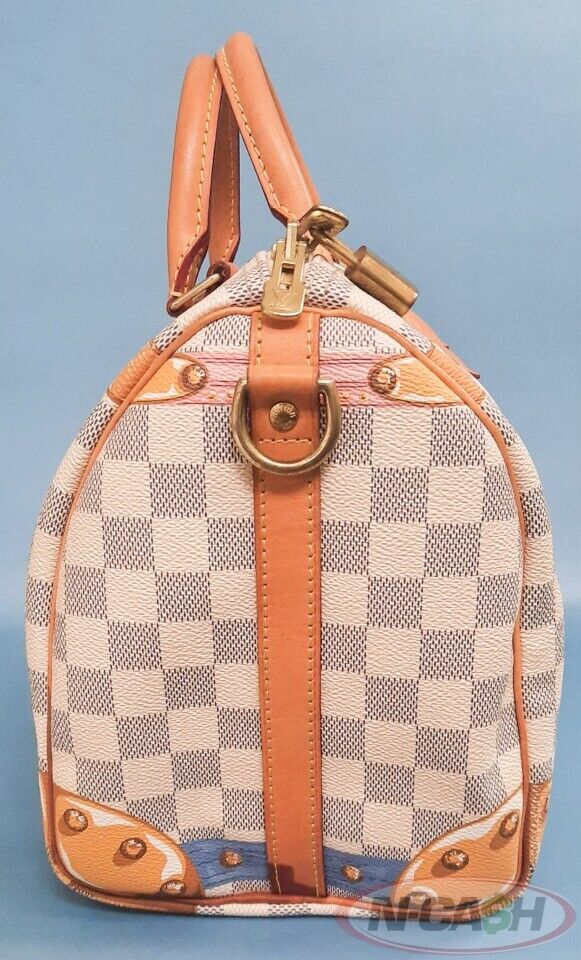 Louis Vuitton Speedy 30 Band. Summer Trunks Damier Azur Bag | N-Cash