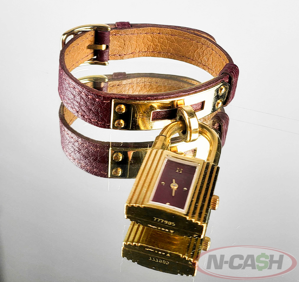 Hermes Kelly Lock Red Dial GHW Watch | N-CashN-Cash