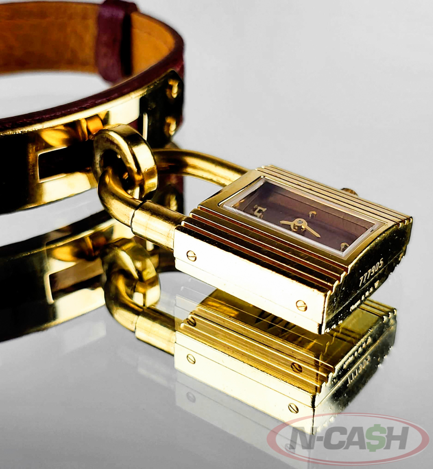 Hermes Kelly Lock Red Dial GHW Watch | N-CashN-Cash