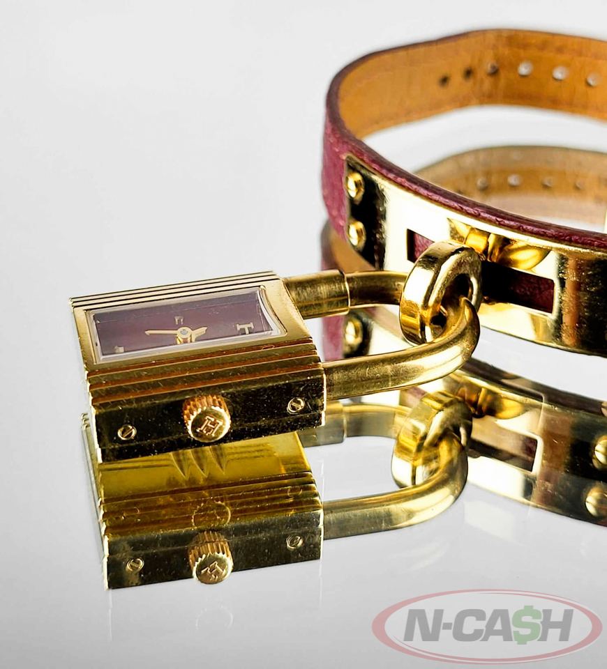 Hermes Kelly Lock Red Dial GHW Watch | N-CashN-Cash
